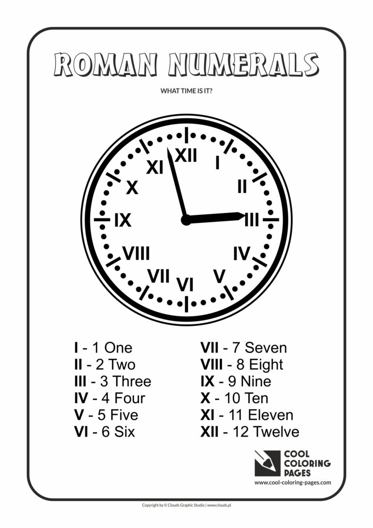 Cool Coloring Pages Roman numerals - Cool Coloring Pages | Free ...