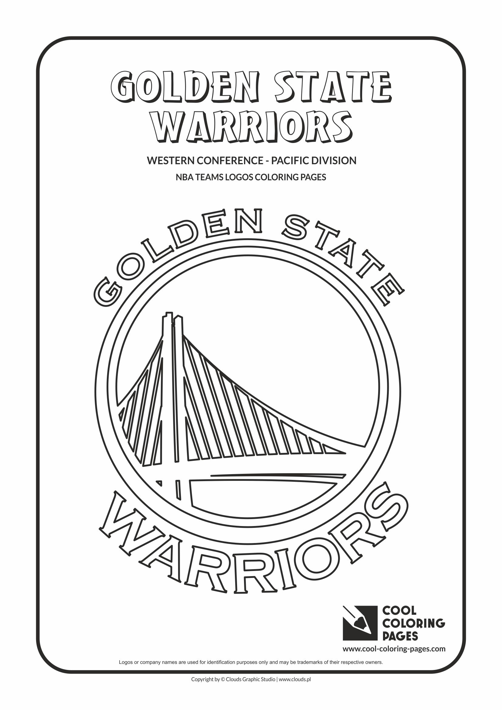 Cool Coloring Pages Golden State Warriors - NBA basketball teams logos ... Cool Coloring Pages Golden State Warriors - NBA basketball teams logos ...